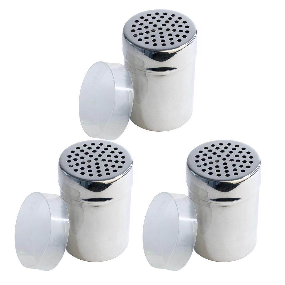 Buy 3x Cuisena Stainless Steel Shaker Icing Sugar Container w/ 4mm ...