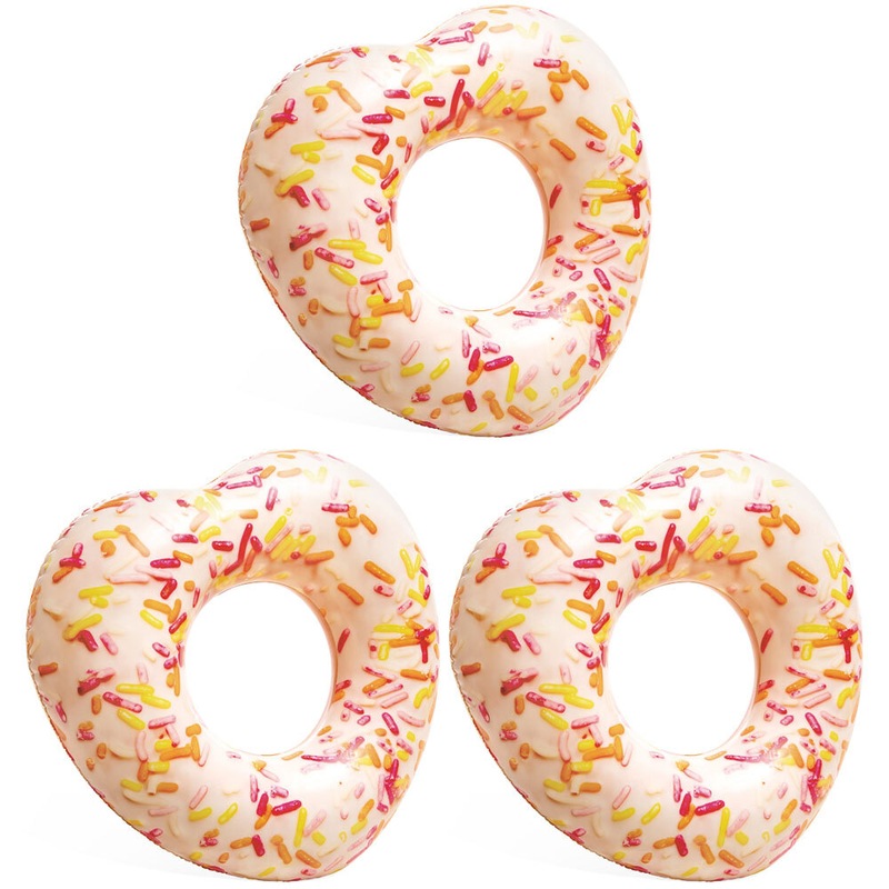 Buy 3x Intex Sprinkle Donut Heart Tube Outdoor Swimming Inflatable ...