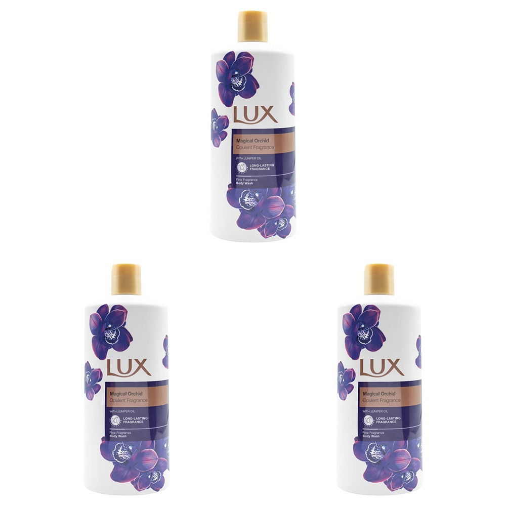 Buy 3x Lux 600ml Body Wash Liquid Bath Soap Magical Orchid w/ Juniper ...
