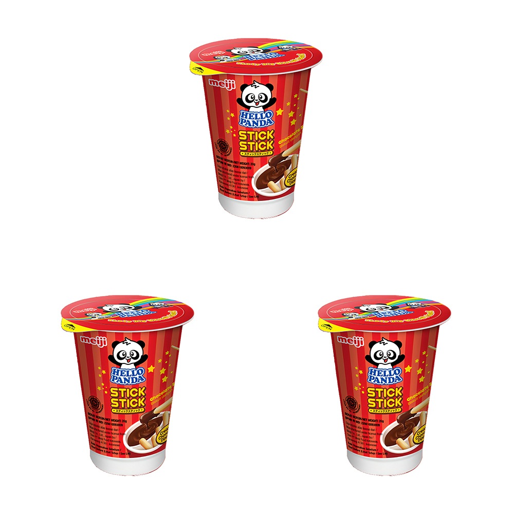 Buy 3x Meiji Hello Panda Stick Sweet Treat Biscuit On-The-Go Snack 20g ...