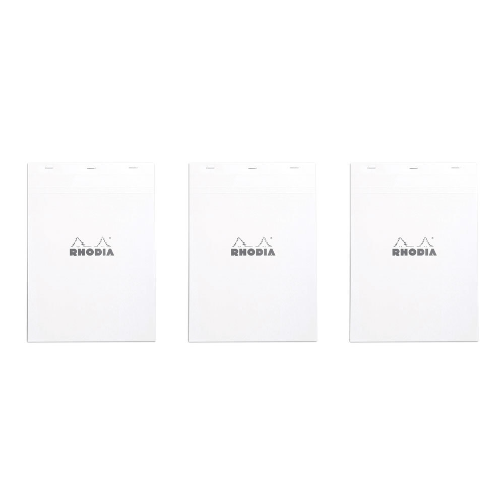 Buy 3x Rhodia No.18 Top Stapled A4 Notepad Office Stationery Note Pad ...