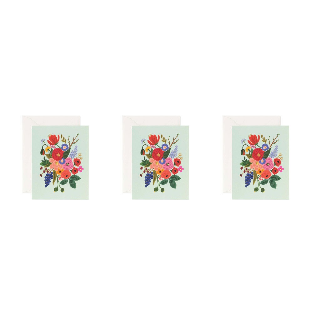 Buy 3x Rifle Paper Co Blank Greeting Card w/Envelope Garden Party Mint ...