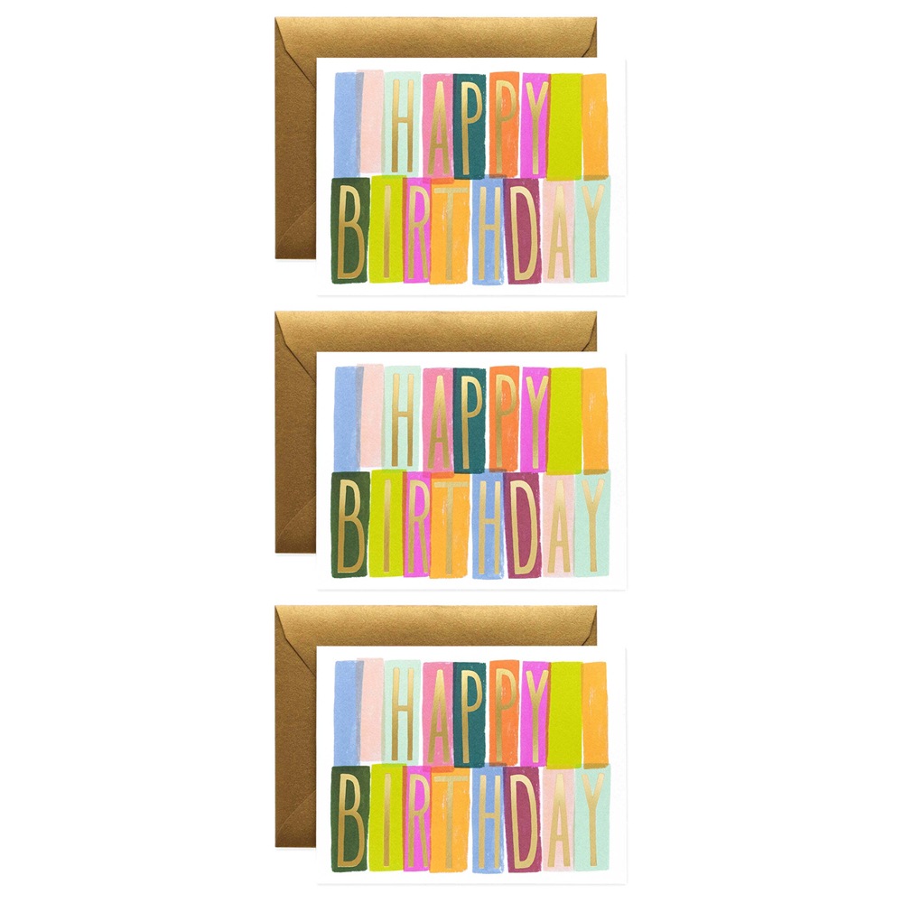 Buy 3x Rifle Paper Co Blank Greeting Card w/Envelope Merida Birthday 10 ...