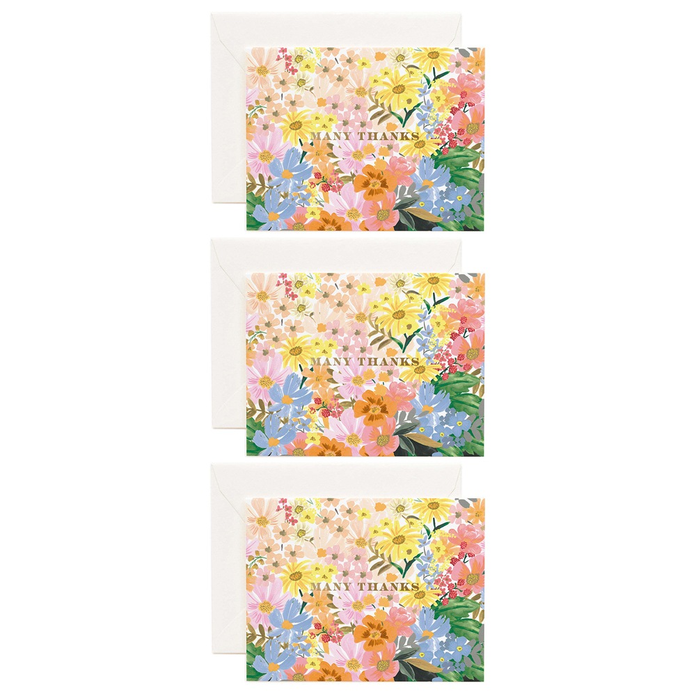 Buy 3x Rifle Paper Co Greeting Card w/Envelope Marguerite Thank You ...
