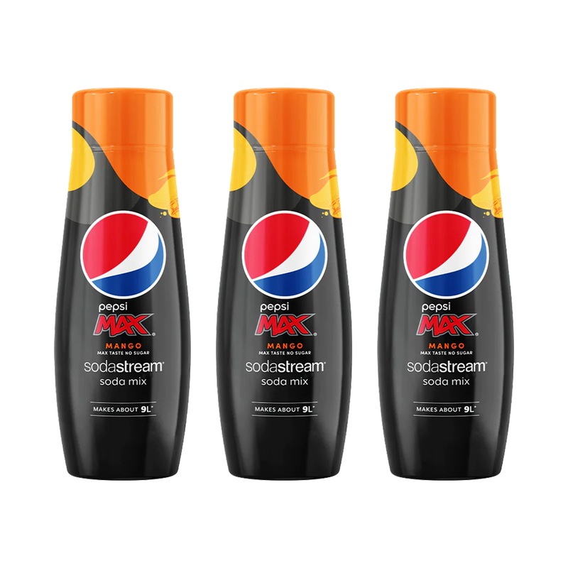 Buy 3x SodaStream Soda Mix Pepsi Max Mango Flavour Sparkling Water ...