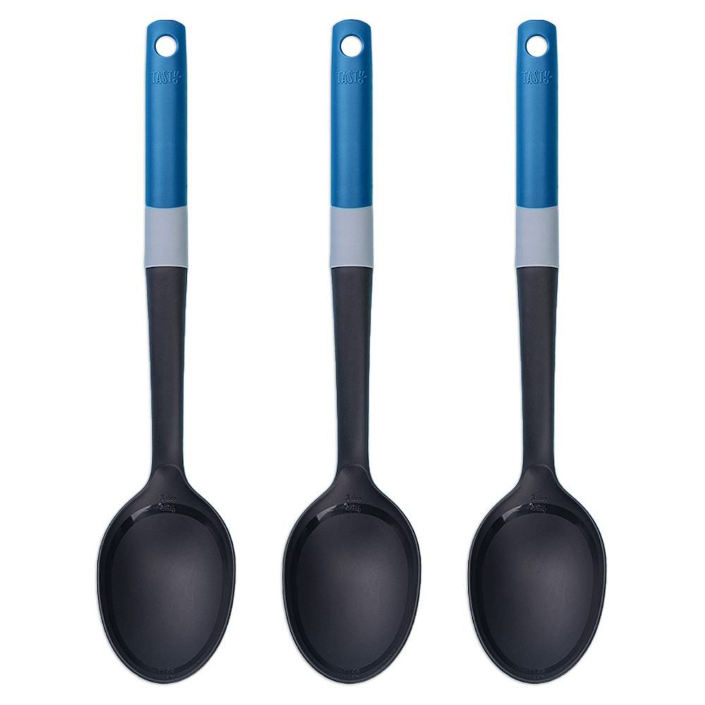 Buy 3x Tasty Plastic Solid Spoon/Spatula Kitchen Serve/Cooking Utensil ...