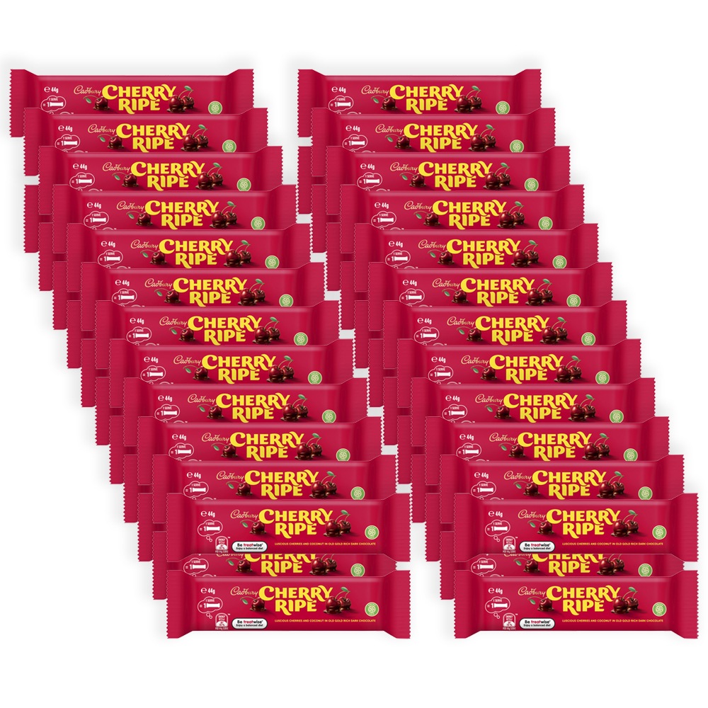 Buy 48pc Cadbury Cherry Ripe 44g Chocolate Coconut Confectionery Candy ...