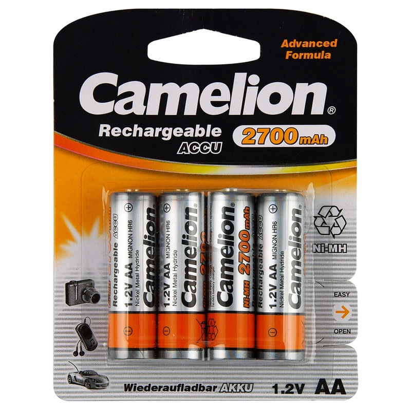 Buy 4pc Camelion Ni-MH AA 1.2V Battery 2700mAh Rechargeable HR6 Mignon ...