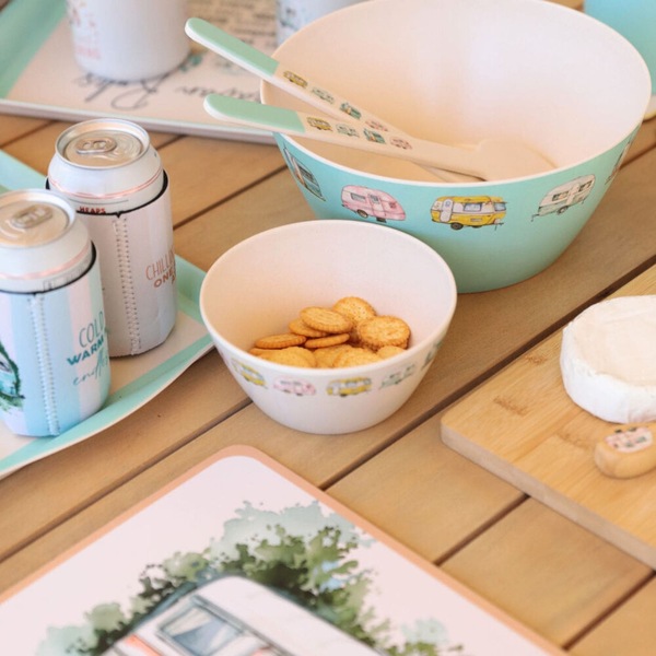 Buy 4PK Splosh Caravan Bamboo Melamine Soup Bowl 15cm Round Camping ...