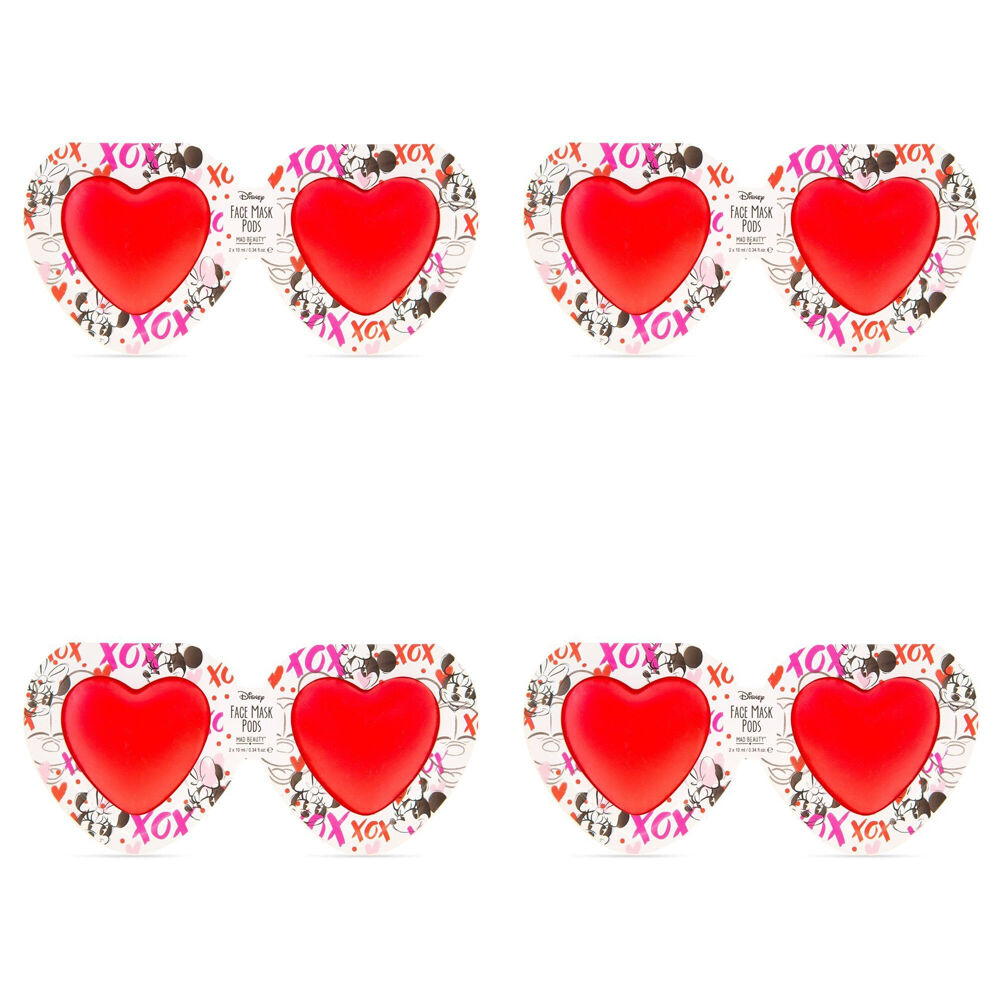 Buy 4x 8pc Disney Minnie & Mickey Mouse Totally Devoted Face Mask Pods ...