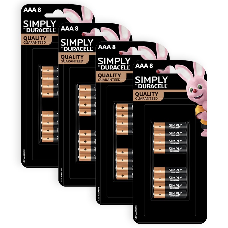 Buy 4x 8pc Duracell Simply AAA 1.5V Multi-Purpose Long Lasting Alkaline ...