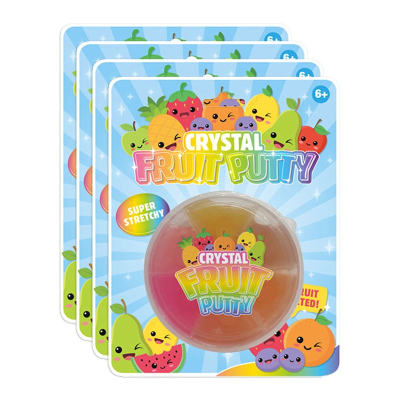 Buy 4x Bensons Crystal Fruit Putty Kids/Childrens Sensory Squishy Slime ...