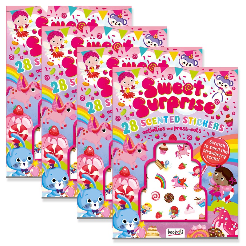 Buy 4x Bookoli Puffy Sticker Scented Surprise Kids Activity Book Doodle ...