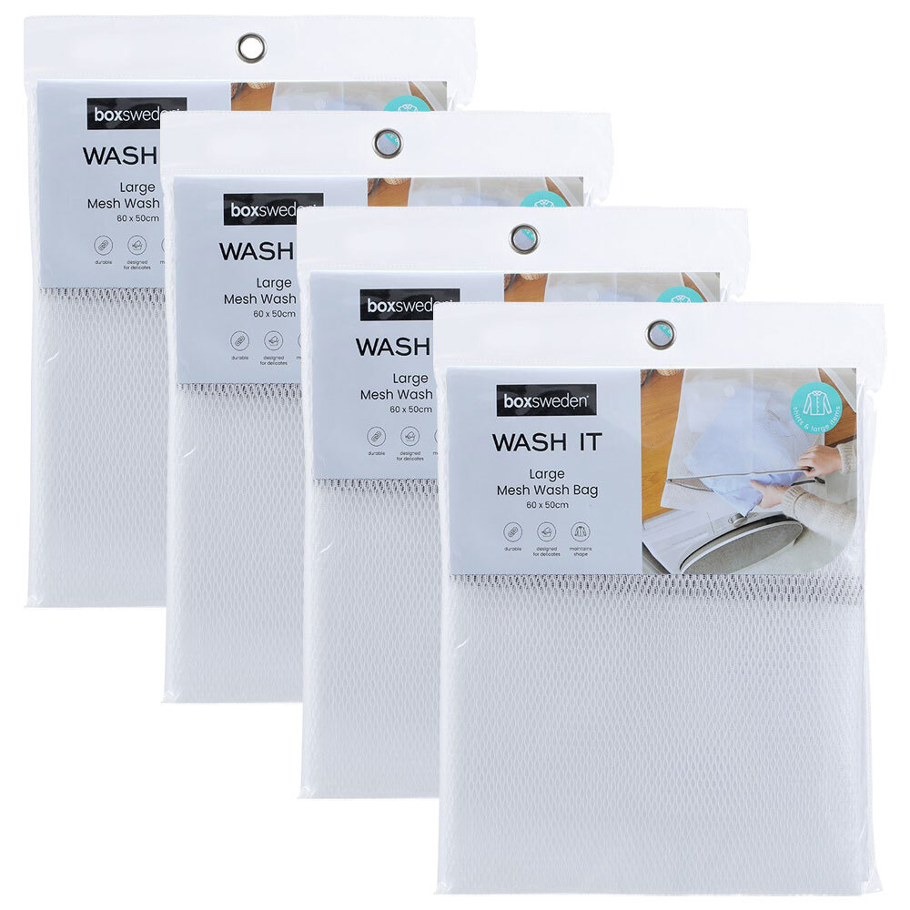 Buy 4x Boxsweden Wash It 60x50cm Washing Machine Mesh Clothes Bag ...