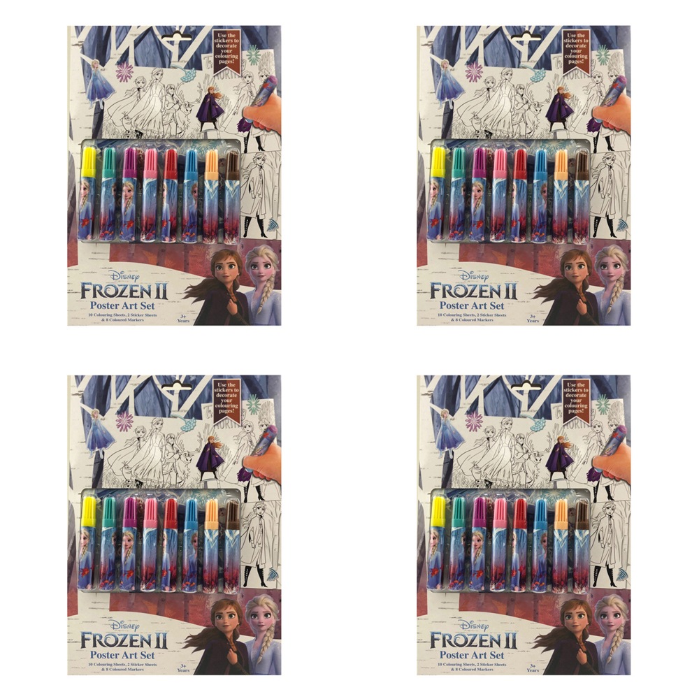 Buy 4x Disney Frozen 2 Poster Art Colouring Sheet Kids/Child Craft ...