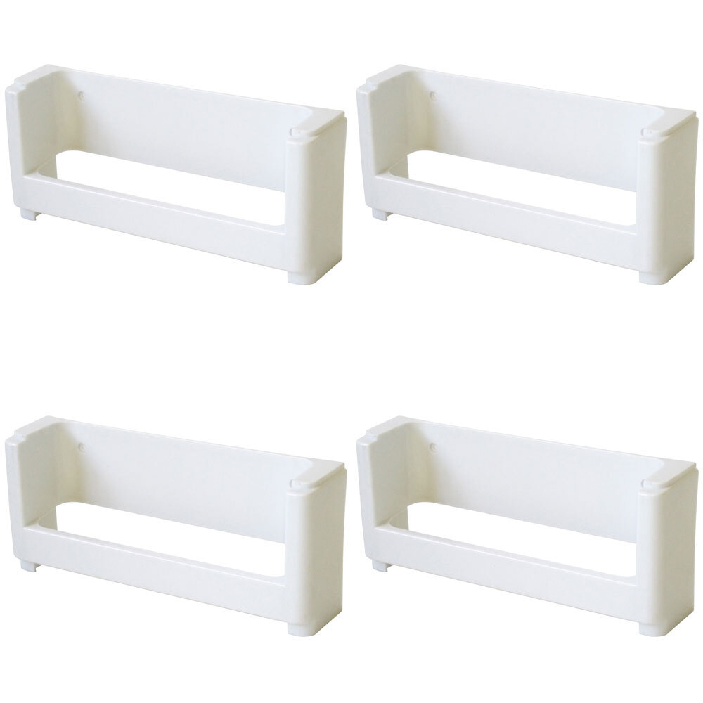 Buy 4x Homeleisure Plastic Spice Rack Wall-Mounted Kitchen Organiser ...