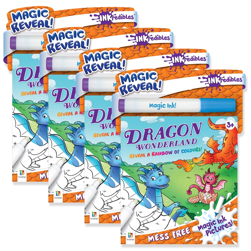 Buy 4x Inkredibles: Magic Ink Pictures Dragon Wonderland Activity Kit ...