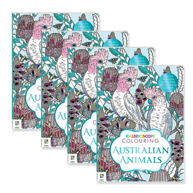 Buy 4x Kaleidoscope Colouring: Australian Animals Adult Colouring Book ...