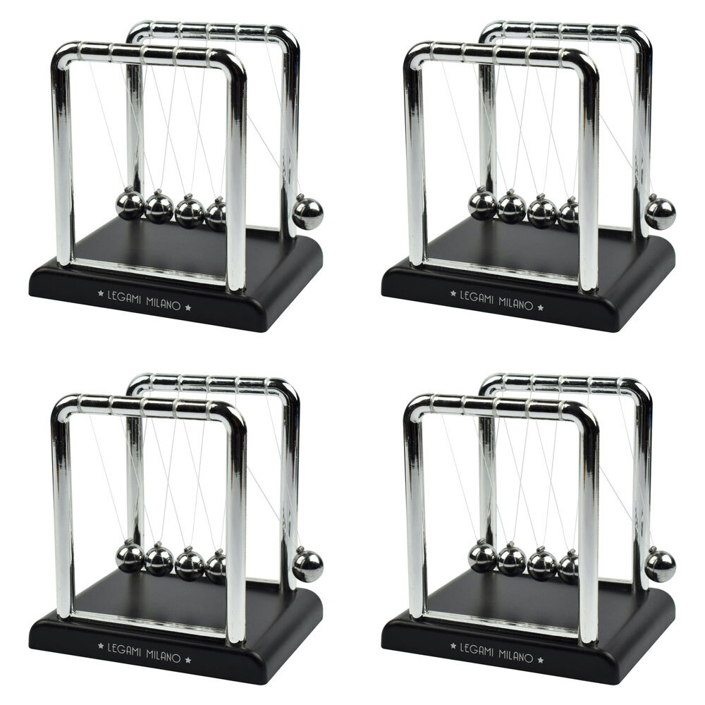 Buy 4x Legami ABS/Steel Newtons Cradle Ball Pendulum Office Desk ...