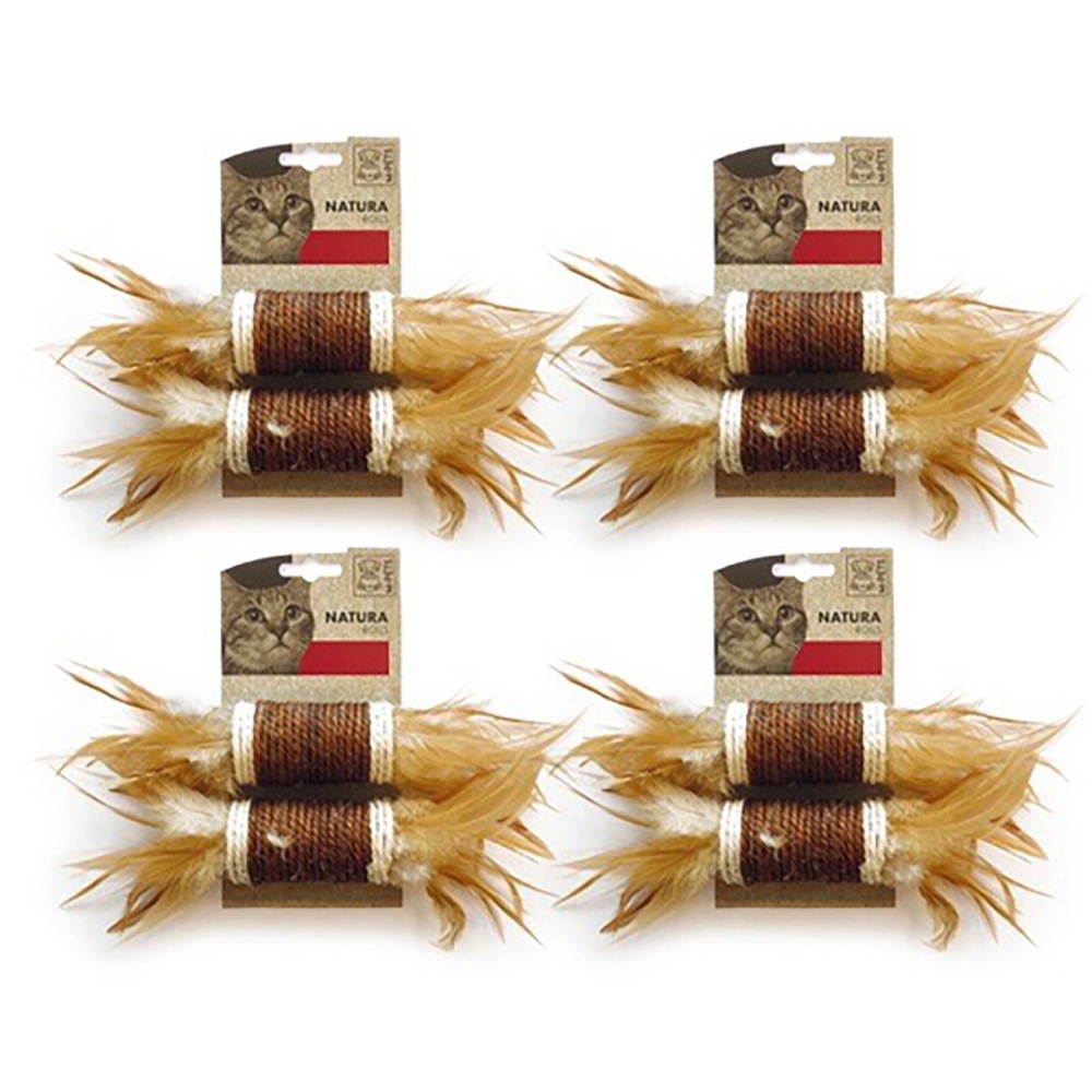 Buy 4x M-Pets 24cm Natura Raffia String Roll Cat/Kitten Pet Interactive ...
