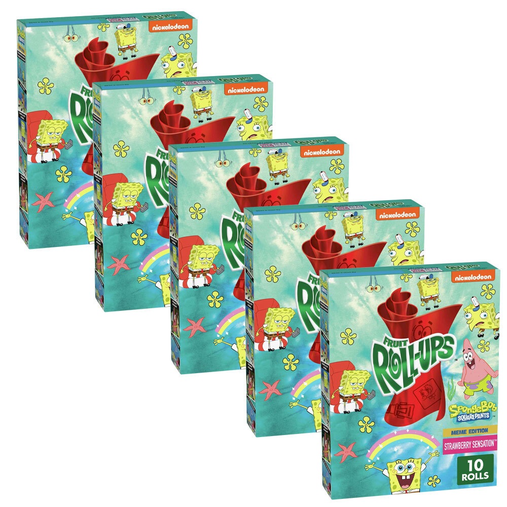 Buy 50pc Fruit Roll-Ups Flavoured Snack Soft Sweets 141g Strawberry ...