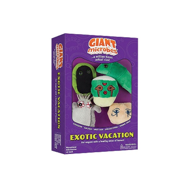 Buy 5pc Giant Microbes Plush Keychain Biology Educational Toy Set ...