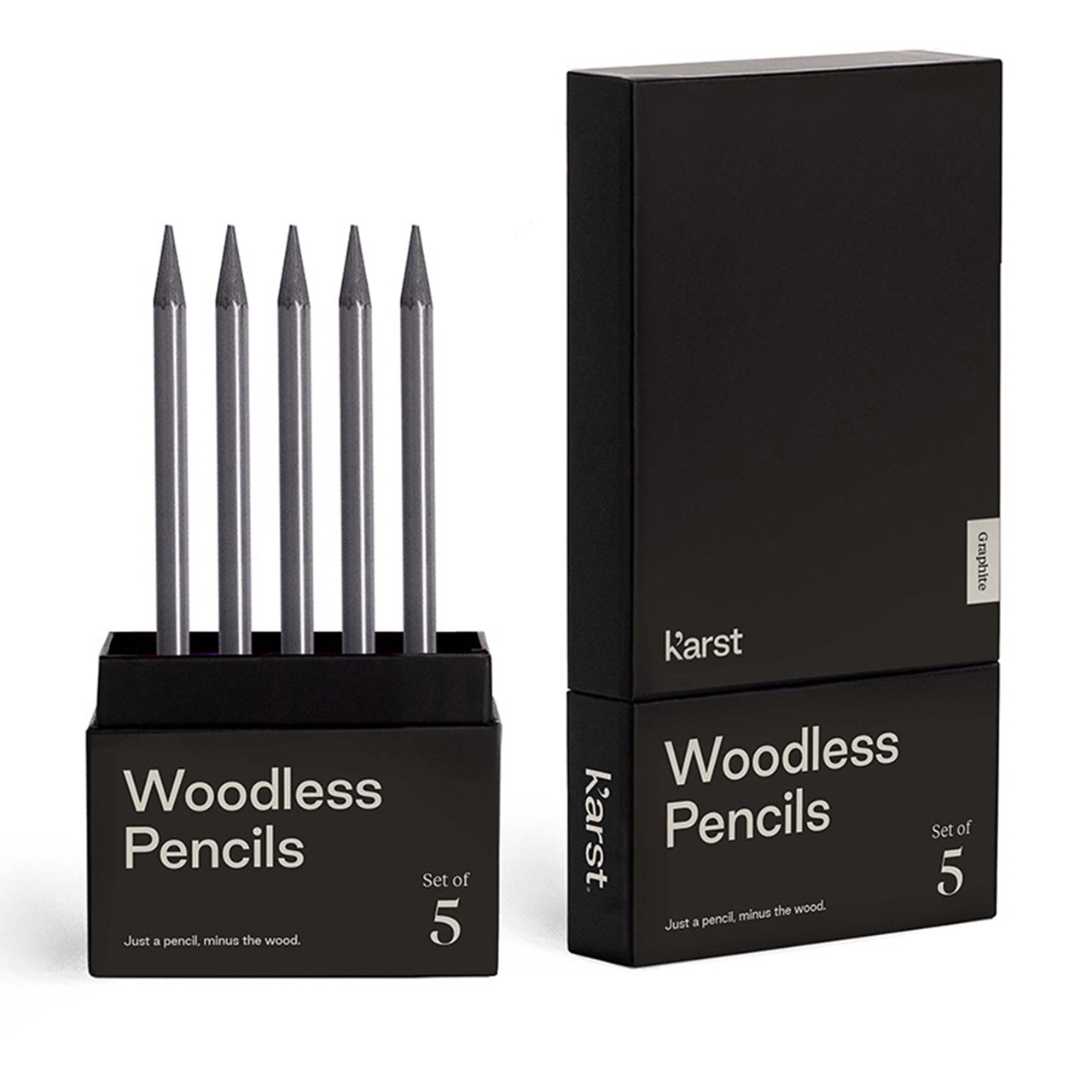 Buy 5PK Karst Grey Graphite 2B Write/Scribble/Doodle/Draw Woodless ...