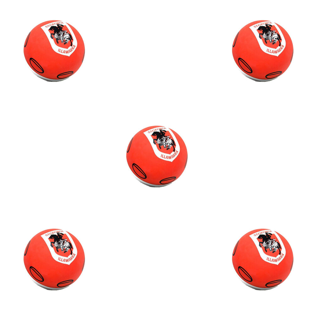 Buy 5PK NRL St George Illawarra Dragons NRL Super-High Bounce Ball 60mm ...
