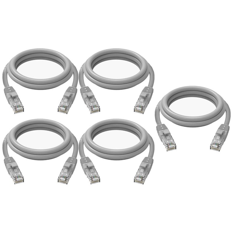 Buy 5x Cruxtec CAT6 10GbE Home/Office Networking Compact Ethernet Cable ...