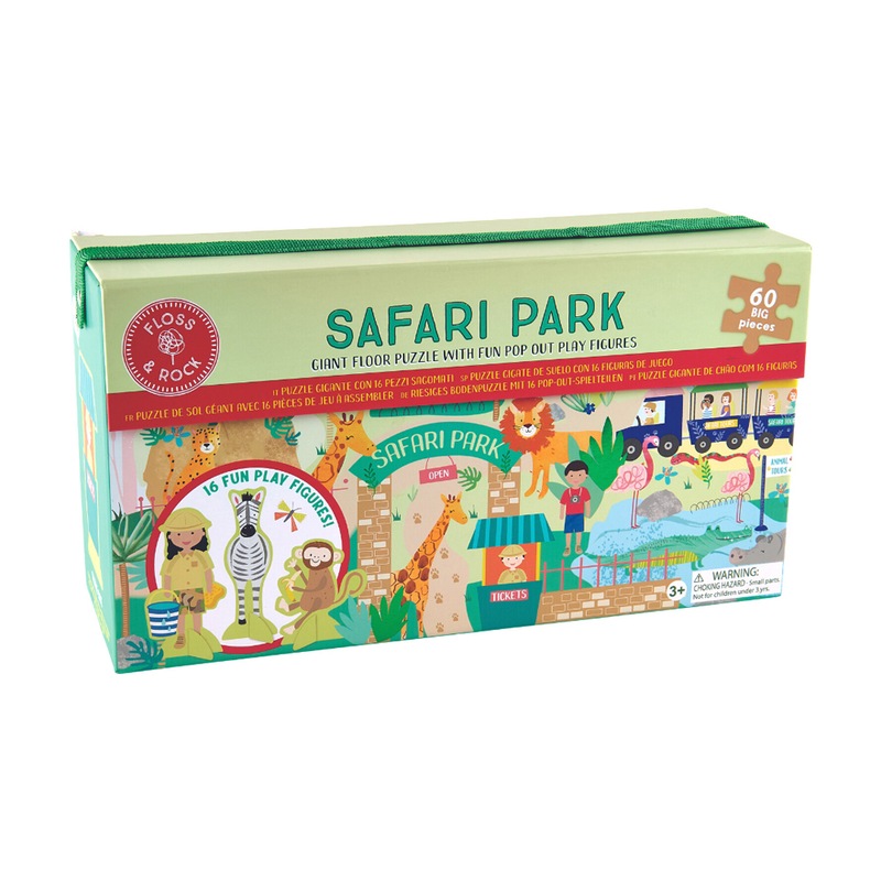 Buy 60pc Floss & Rock Floor Jigsaw Puzzle 142x28cm Safari Educational ...