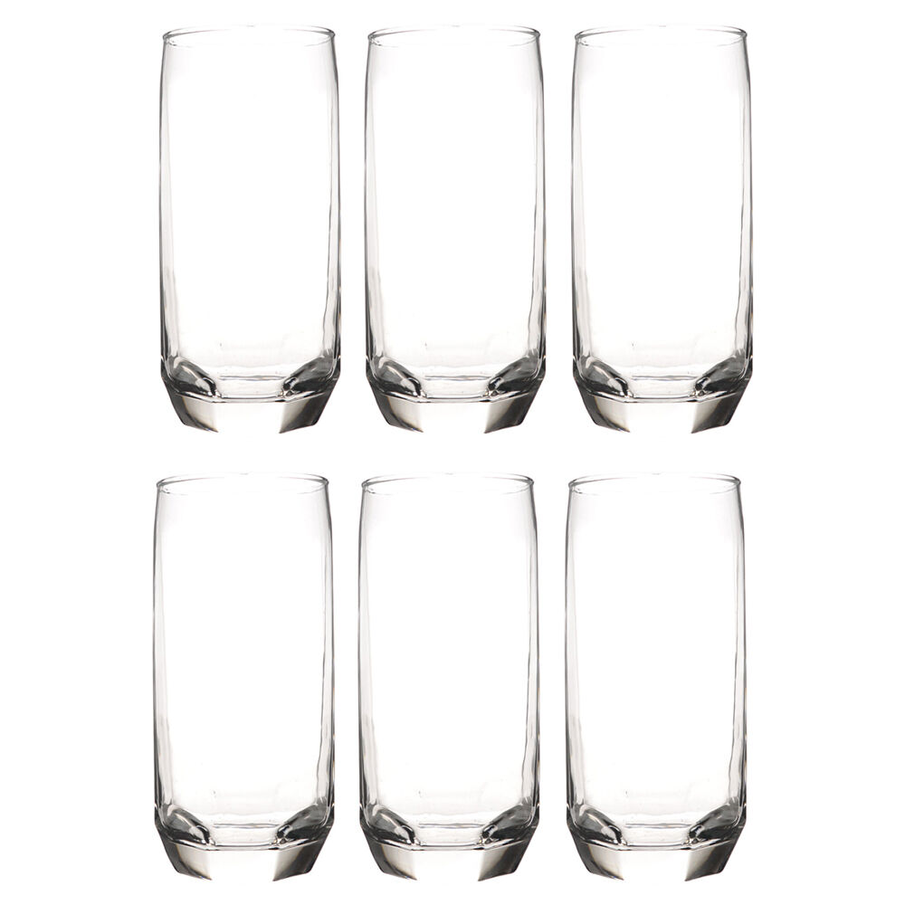 Buy 6pc Artcraft Sapphire Hi-Ball Juice/Wine Drinking Glass Drinkware 385ml Clear - MyDeal Australia