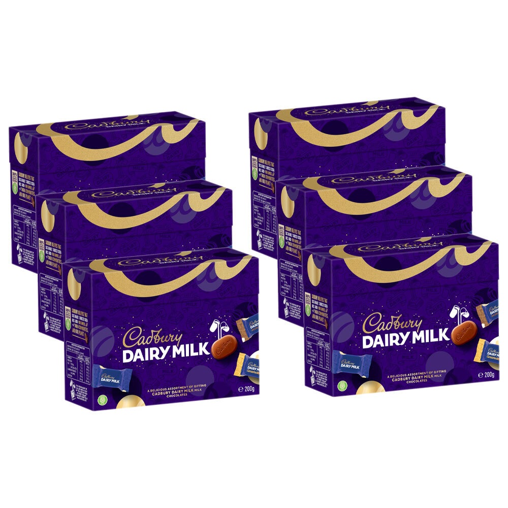 Buy 6pc Cadbury Dairy Milk Gift Box 220g Chocolate Confectionery ...