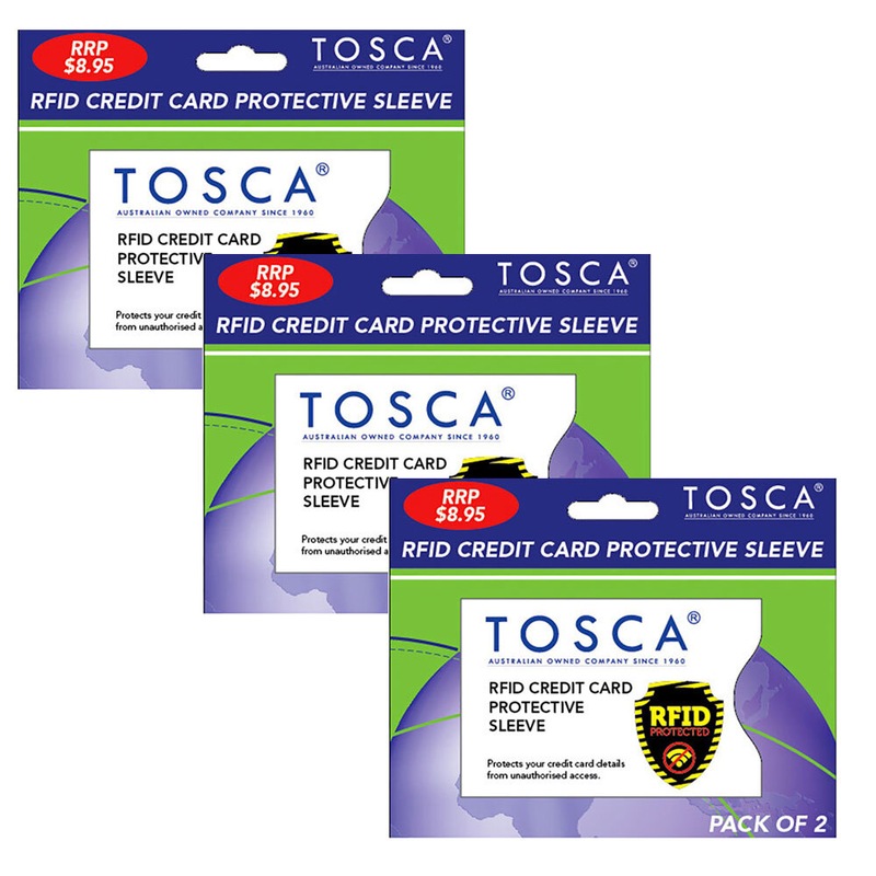 Buy 6pc Tosca RFID Wave Blocking Credit Card Protective Security Safety ...
