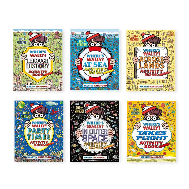 Buy 6pc Where's Wally Activity Book Collection Set Kids/Children Fun ...