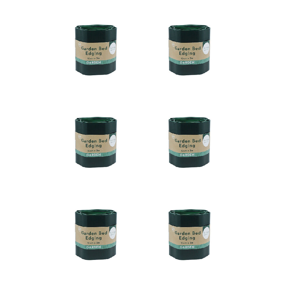 Buy 6PK Antheia Green Homewares Wave Design Garden Edge Border Home ...