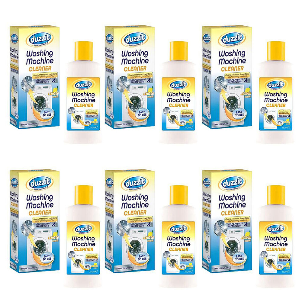 Buy 6PK Duzzit Liquid Washing Machine Cleaner Odour Eliminator 250ml ...