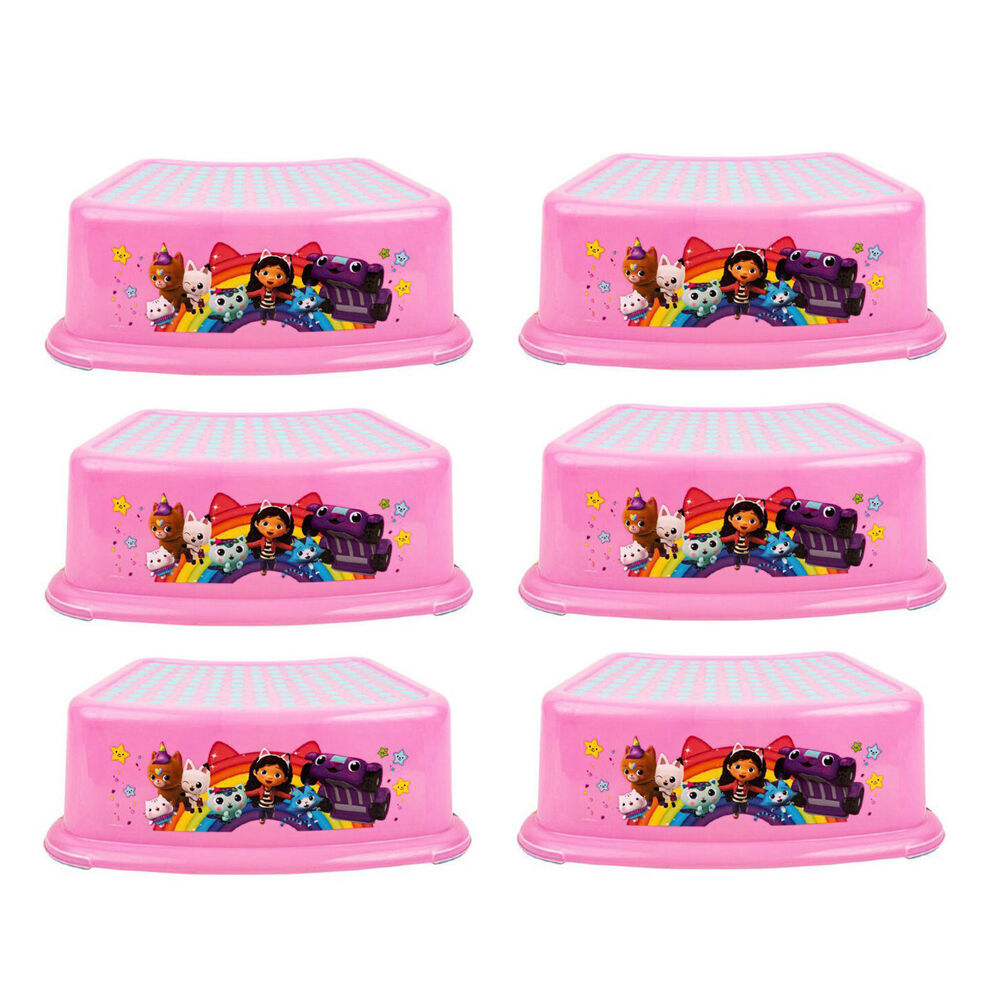 Buy 6PK Gabbys Dollhouse Kids Step Foot Stool Kids/Children Bathroom ...