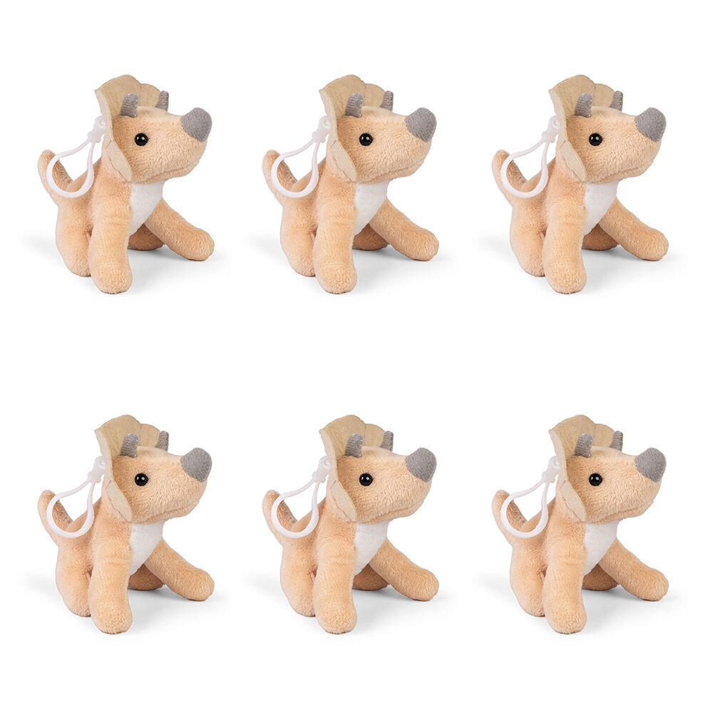 Buy 6PK Living Nature Clips Dinosaurs Plush Animals Soft Toy Keychain ...