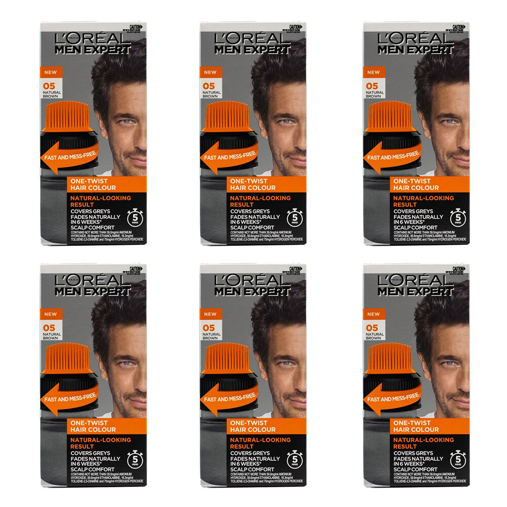 Buy 6PK Loreal Men Expert One Twist Mens Hair Colour Quick Hair Dye ...