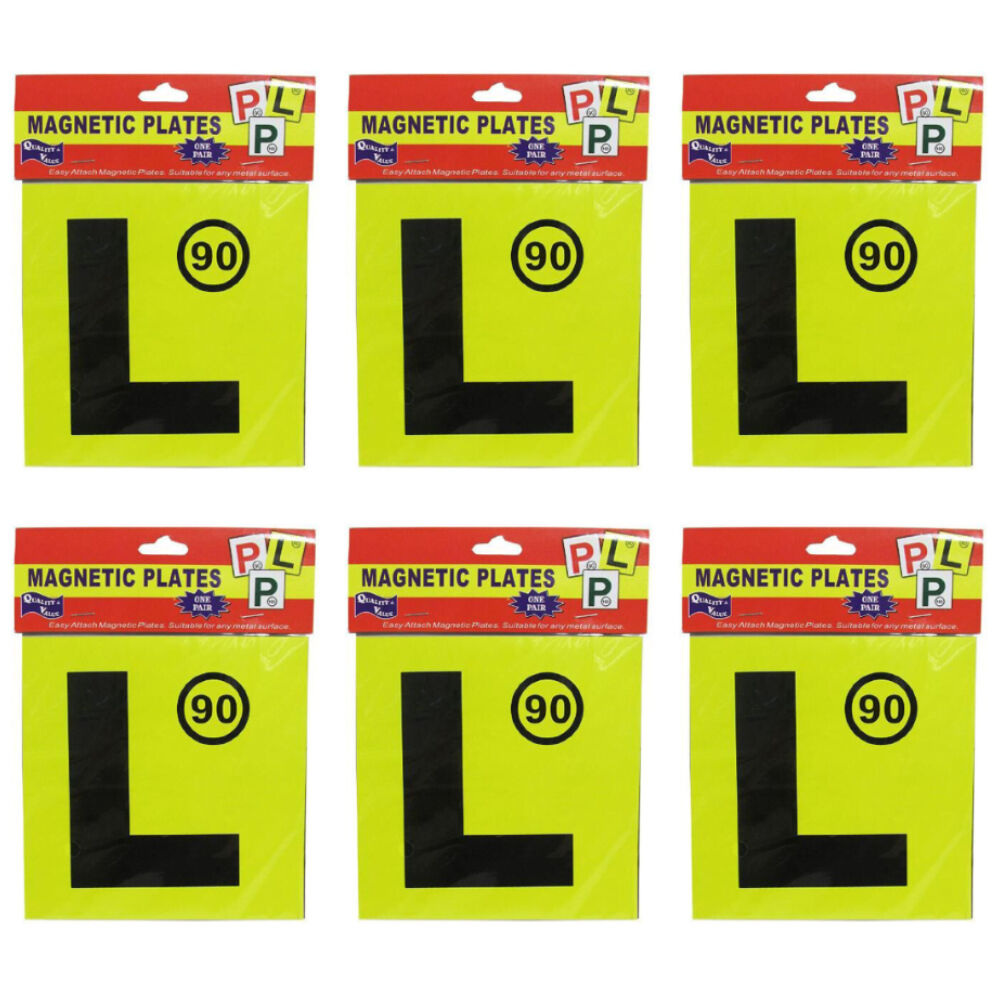 Buy 6x 2pc Magnetic Car License Plate Letter L Accessory Weather-Resist ...