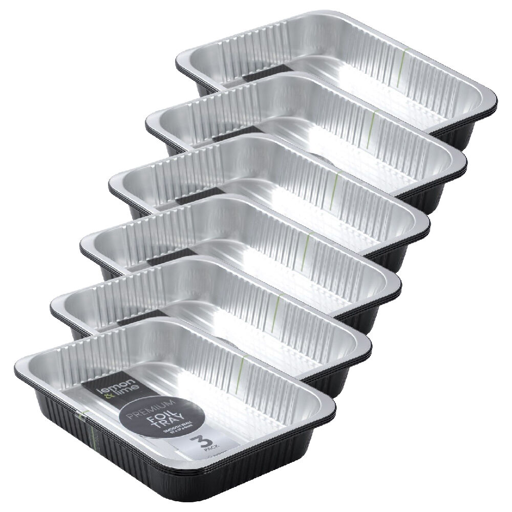 Buy 6x 3pc Lemon and Lime Premium Aluminium Two-Tone Foil Container ...