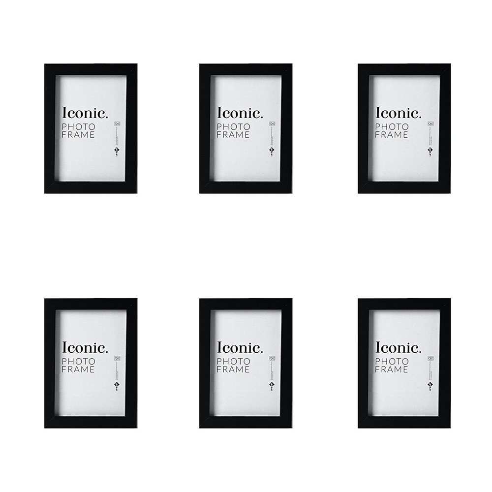 Buy 6x Unigift 10x15cm Iconic MDF Glass Photo Frame Picture Holder Home ...