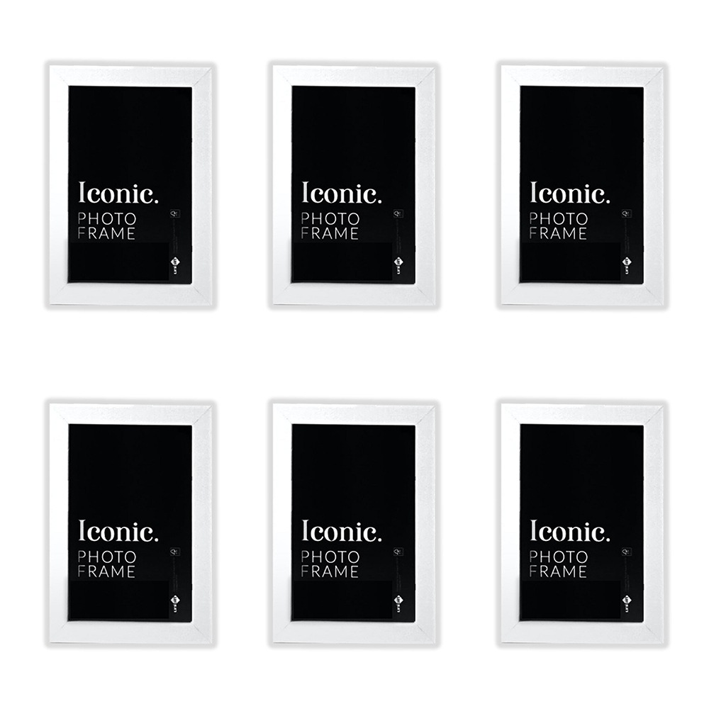 Buy 6x Unigift 15x20cm Iconic MDF Glass Photo Frame Picture Holder Home ...