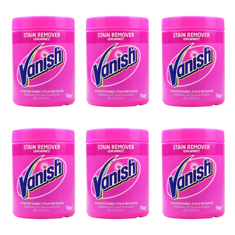 Buy 6x Vanish Laundry Detergent Powder Fabric Stain Remover Front & Top ...
