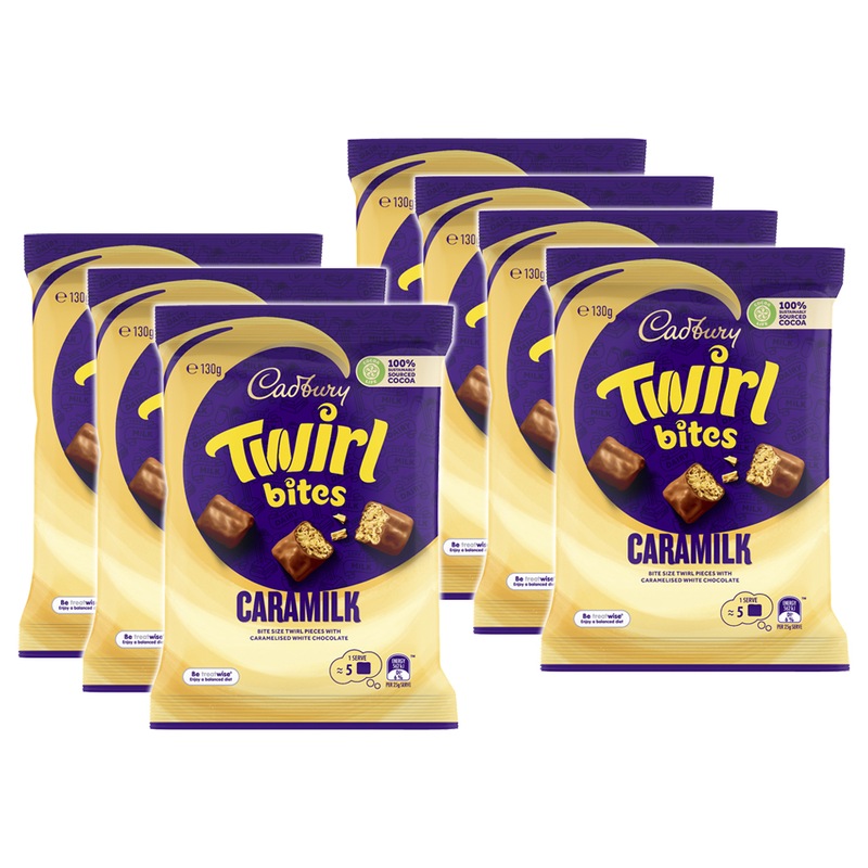 Buy 7x Cadbury Twirl Bites Caramilk Chocolate Snacks Bites ...