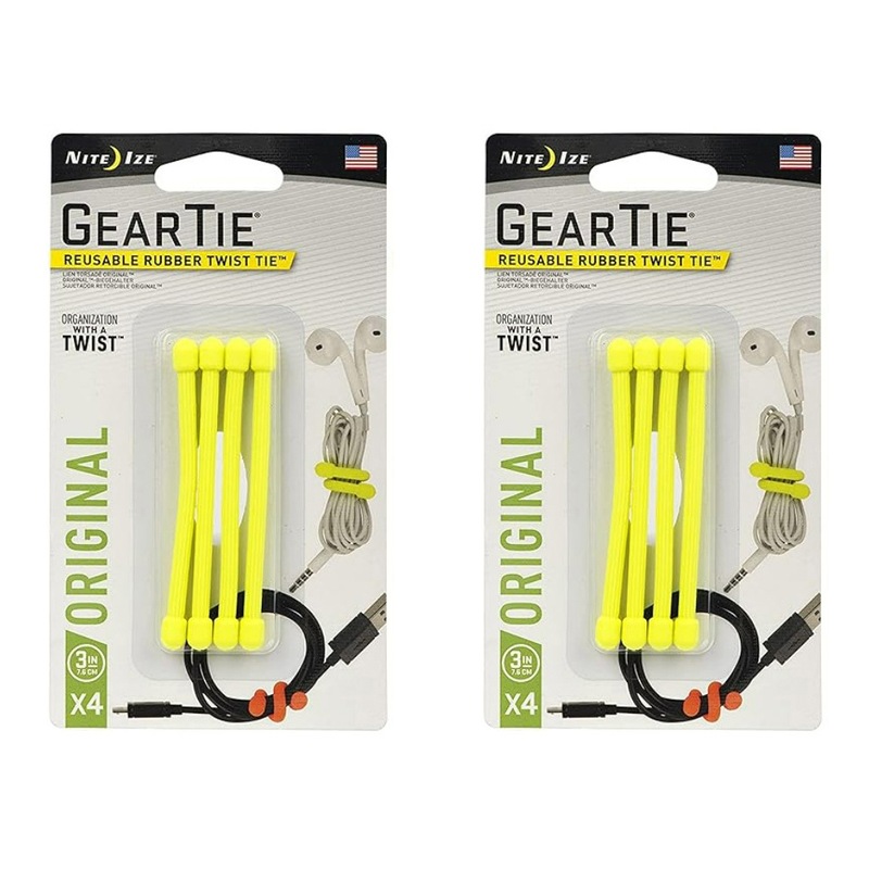 Buy 8pc Nite Ize 3in Rubber Gear Tie Reusable Wire Twist Cable ...