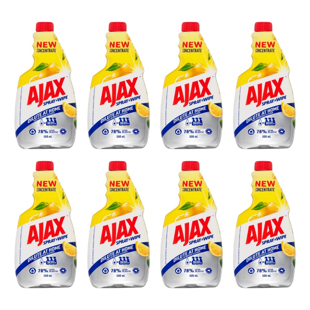 Buy 8PK Ajax 500ml Spray & Wipe Tile/Floor Multi-Purpose Home/Room ...