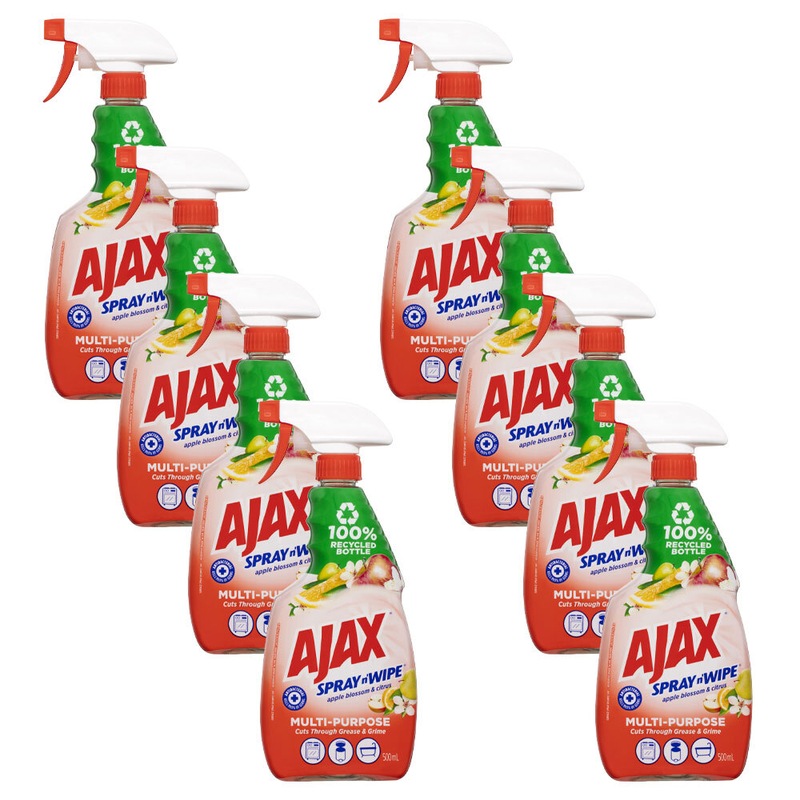 Buy 8x Ajax Spray N Wipe Trigger Multi-Purpose Cleaner Spray Apple ...