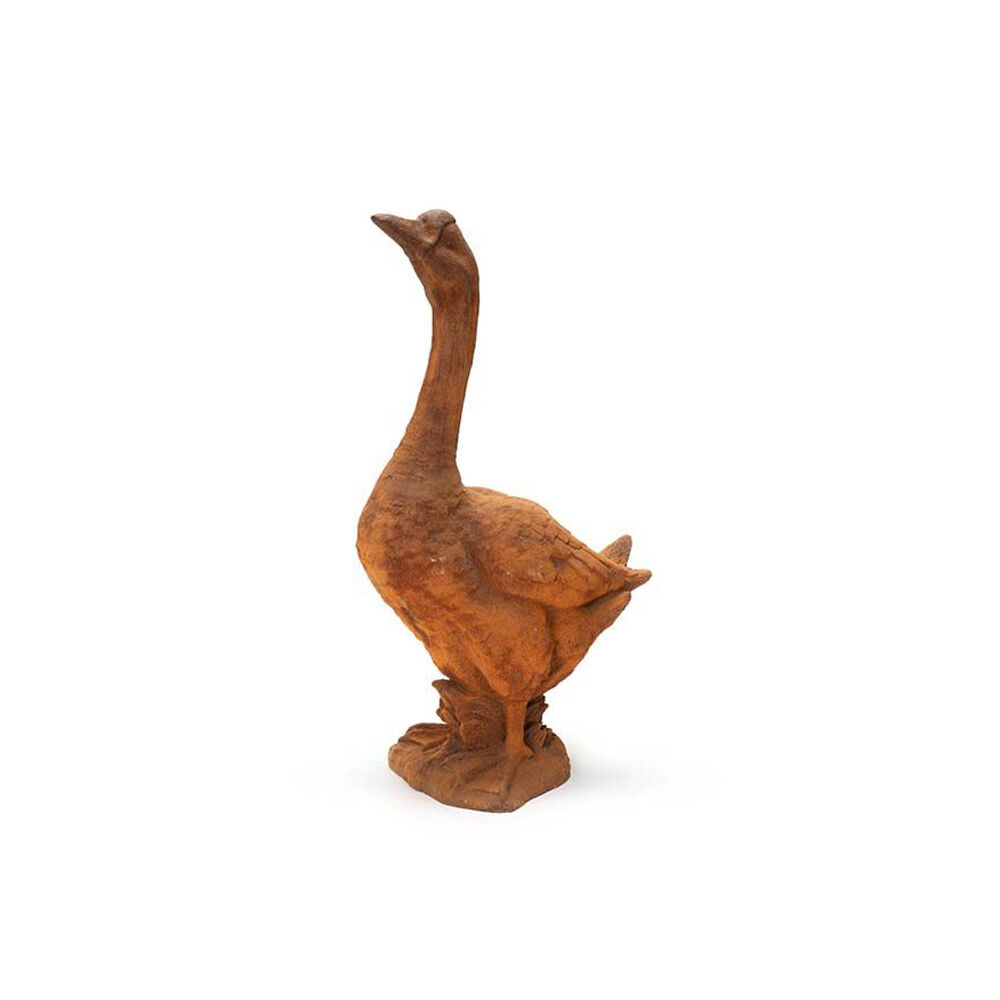 Buy A.FRESCO Cast Iron Goose Head Up Garden Statue Ornament Decor ...