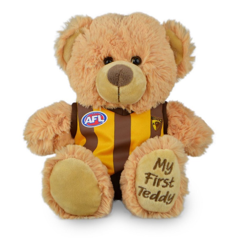 Buy AFL Hawthorn First Teddy Bear 23cm Plush Stuffed Animal Kids/Child ...